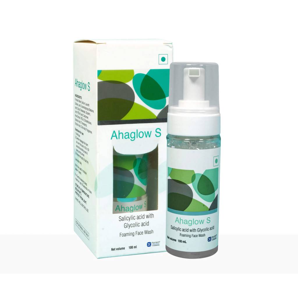 Ahaglow S Foaming Face Wash with Salicylic & Glycolic Acid - Best ...